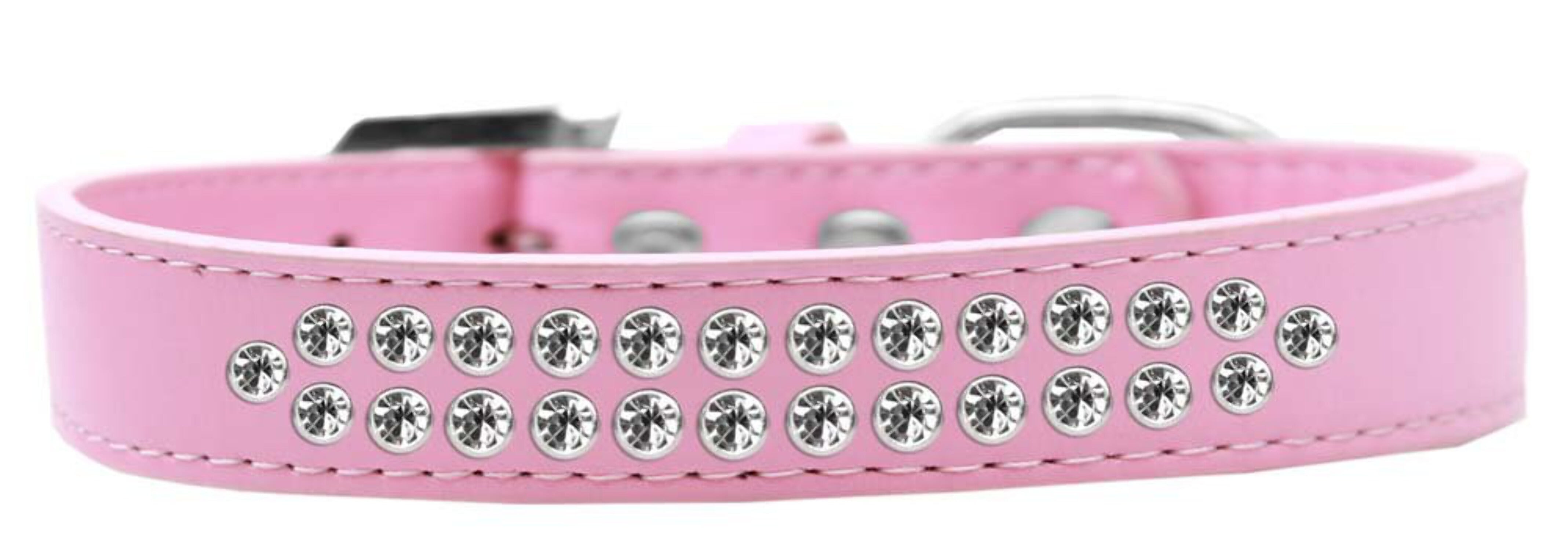 Dog, Puppy Pet Fashion Collar, "Two Row Clear Crystal Rimsets ...