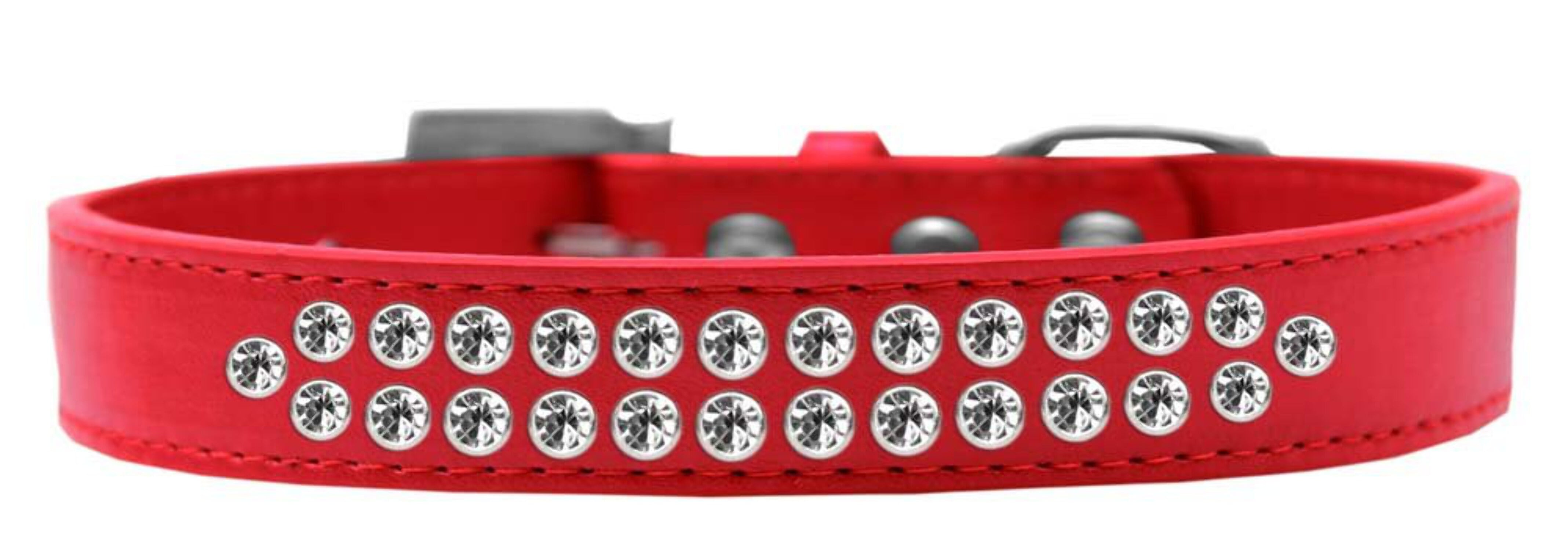 Dog, Puppy Pet Fashion Collar, "Two Row Clear Crystal Rimsets ...