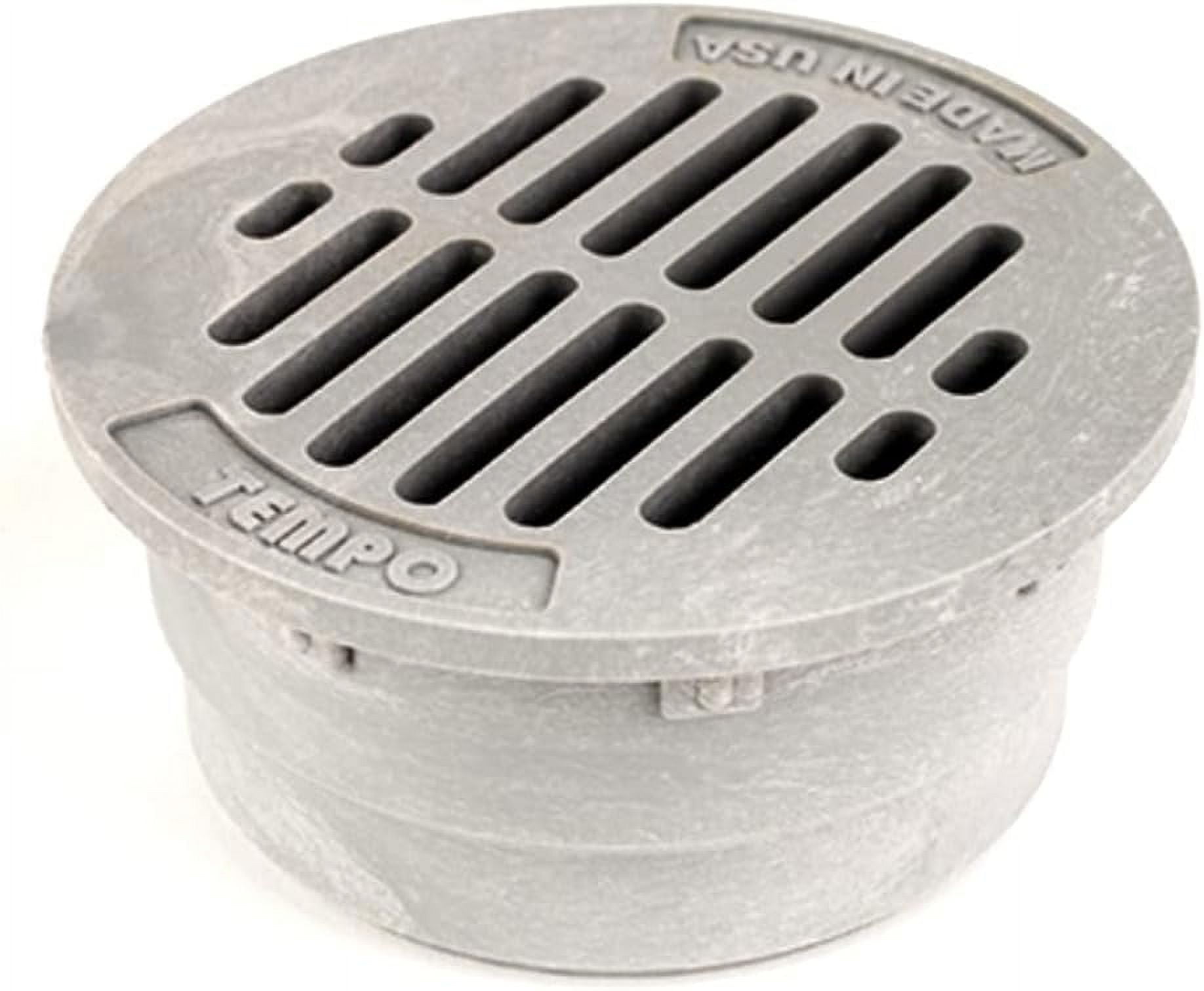 Premium USA Made 3" Inch Grey Outdoor Round Flat Drain Grate Cover ...