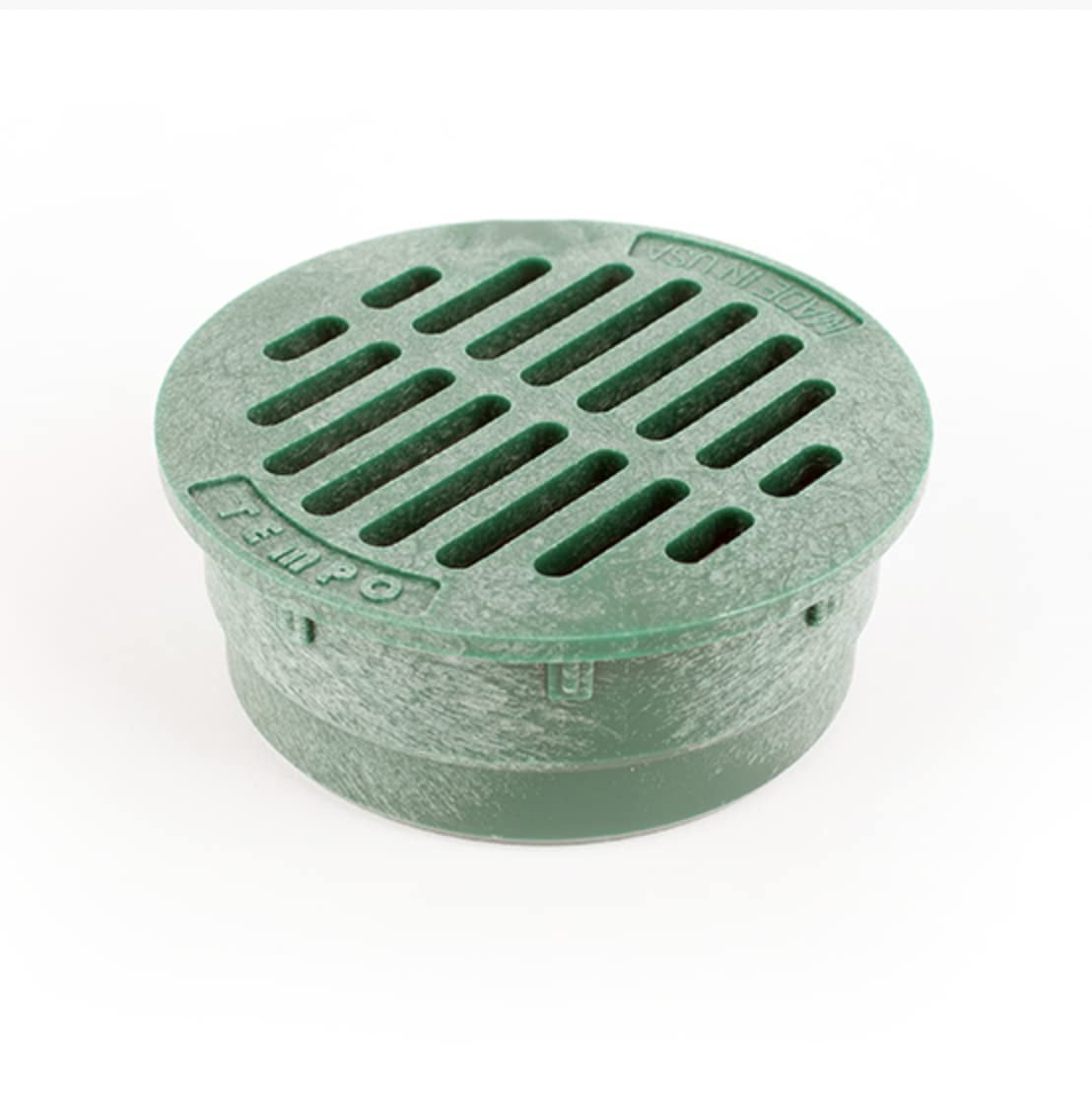 Premium USA Made 4" Inch Green Outdoor Round Flat Drain Grate Cover ...