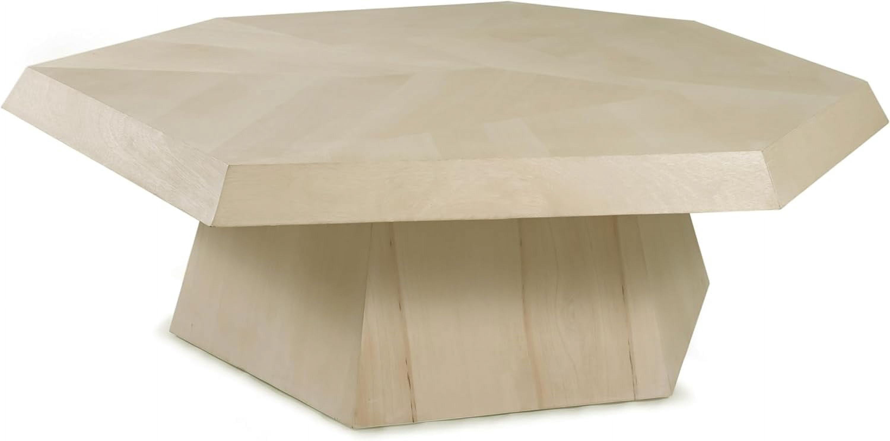 Premium Unique Hexagonal Modern Minimalist Natural Wood - Table ...