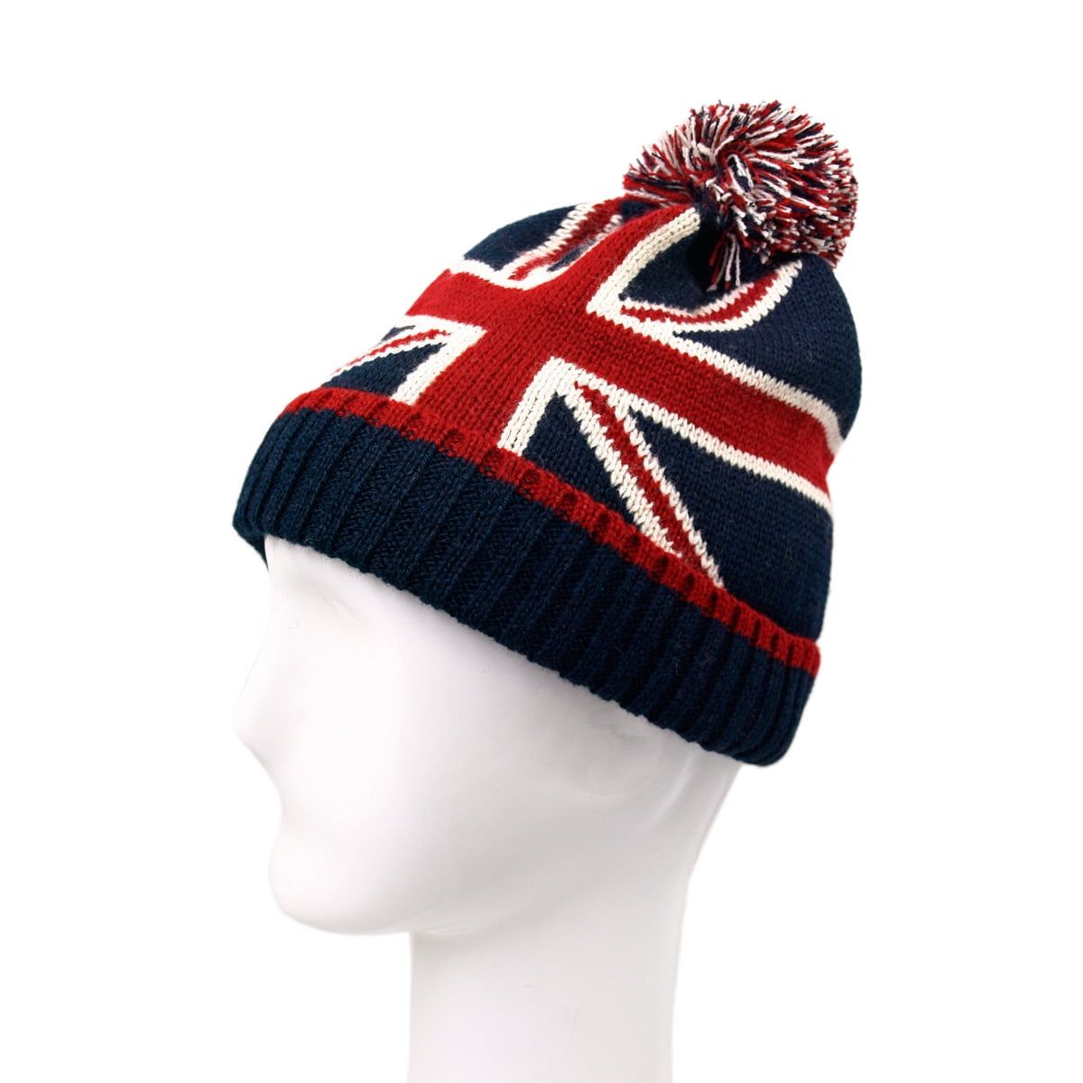Premium Unisex Warm Knit USA UK Flag Beanie Hat - Walmart.com