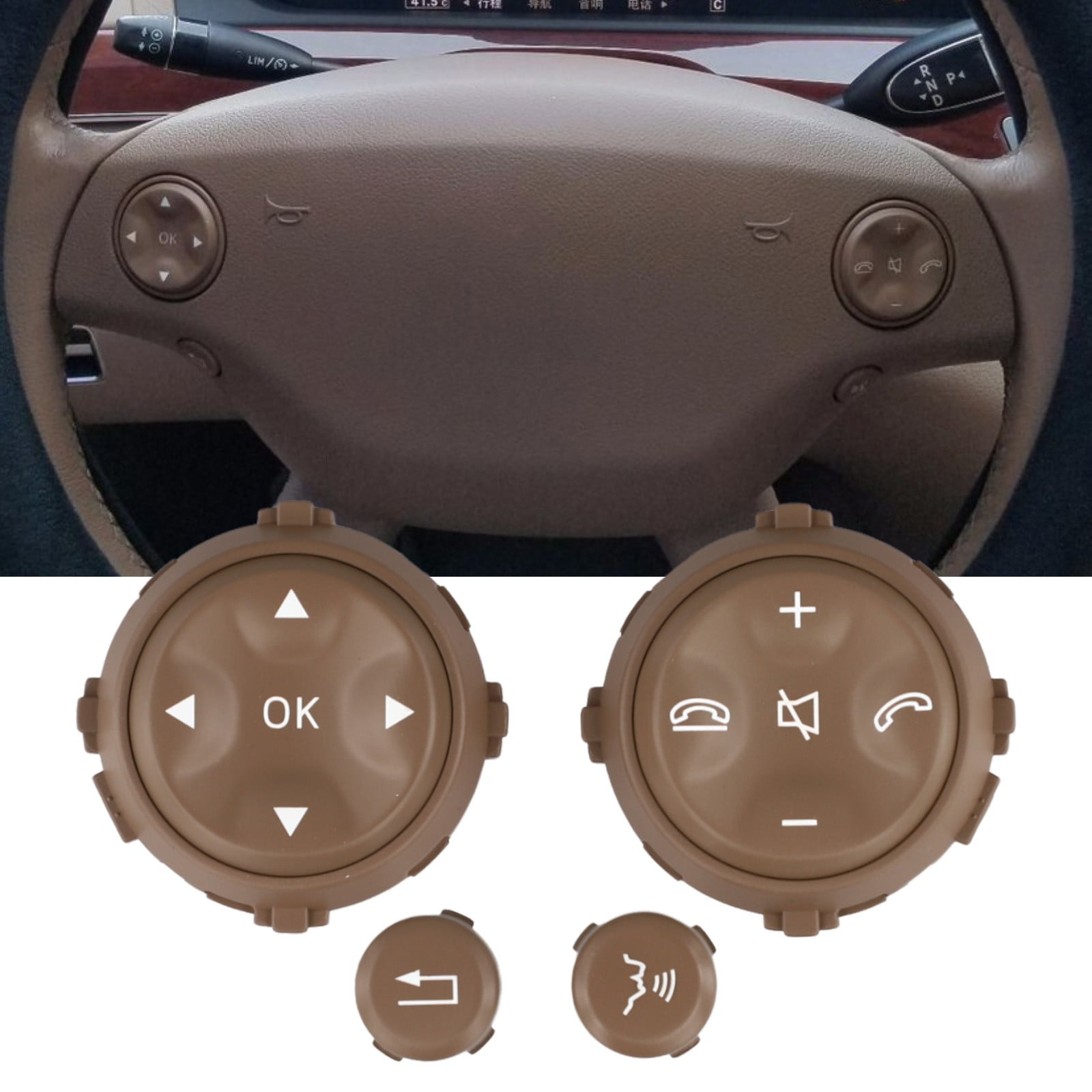 Premium Upgrade 4x Steering Wheel Switch Button for W221 S Class ...