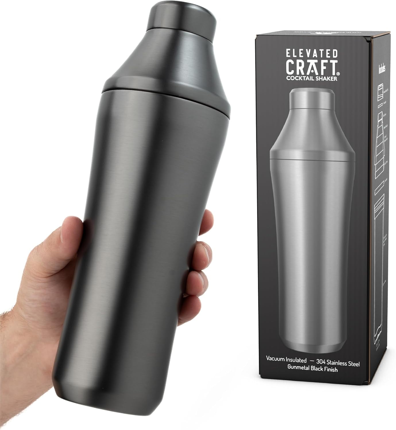 Premium Vacuum Insulated Stainless Steel Hybrid Cocktail Shaker with ...