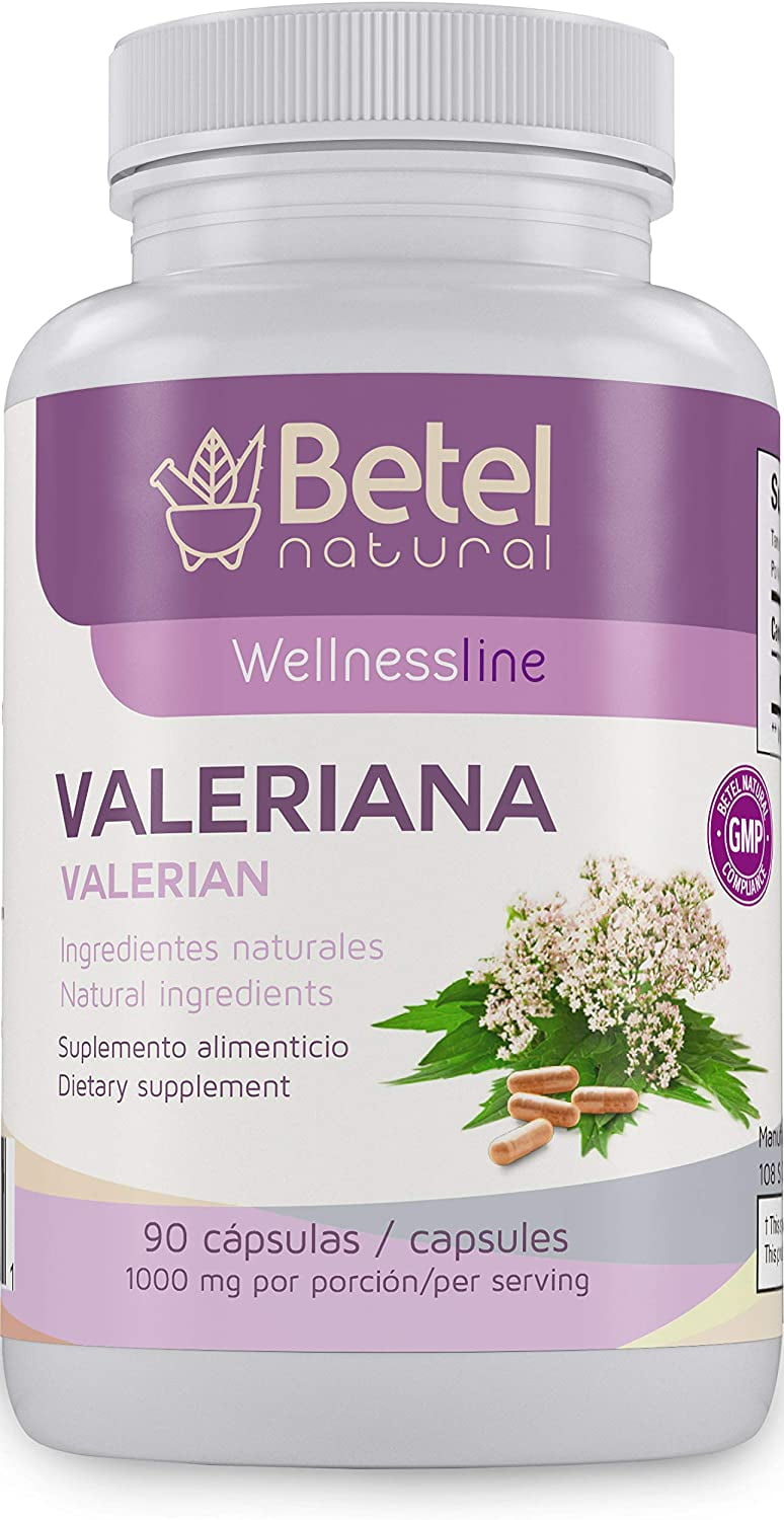 Premium Valerian/Valeriana Capsules by Betel Natural - Promotes ...