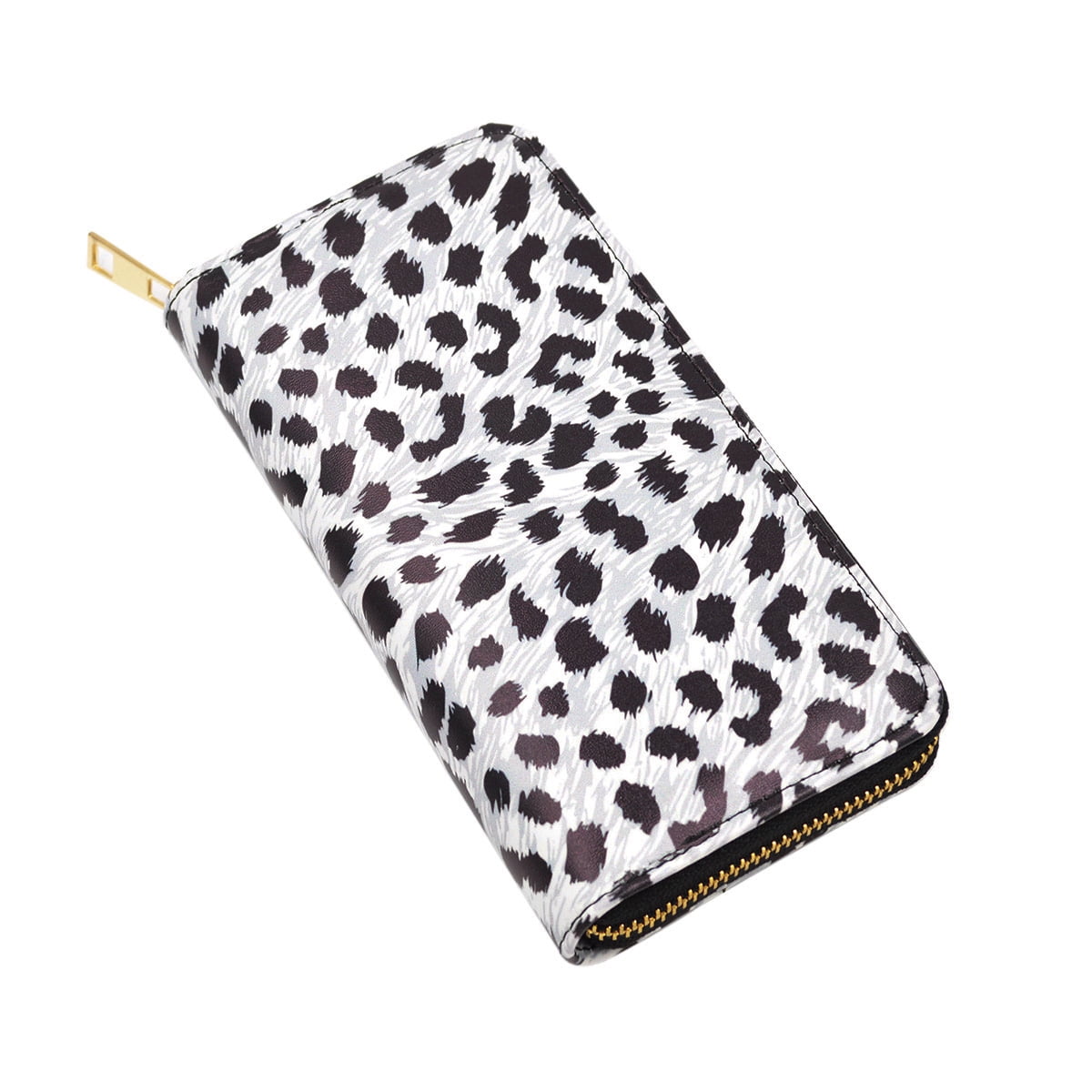 Premium Vegan Leather Animal Print Continental Zip Around Wallet - Diff ...