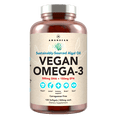 Amandean Vegan Omega-3 Supplement, Fish Oil Alternative, 120 Capsules ...