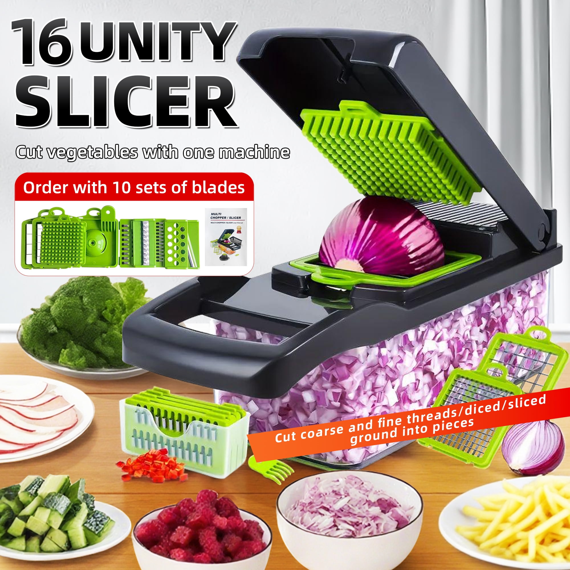 Premium Veggie Chopper Slicing Pro - For Home Chefs Construction ...