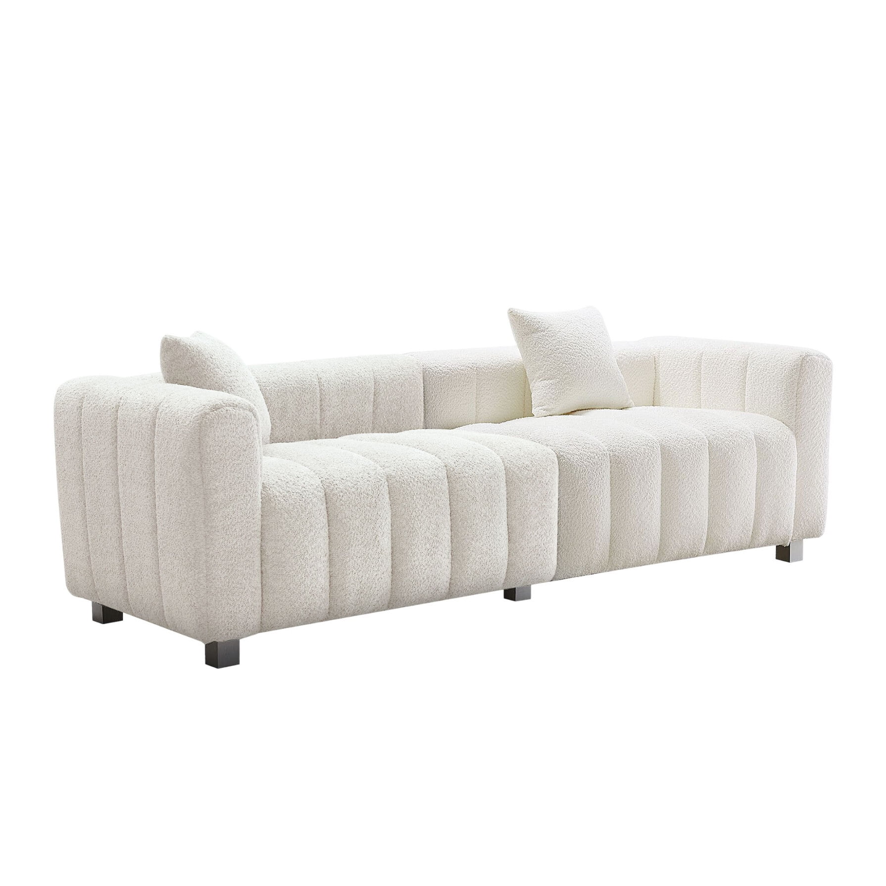 Premium Velvet 3-Seater Modular Sofa, Modern Bubble Upholstered with ...