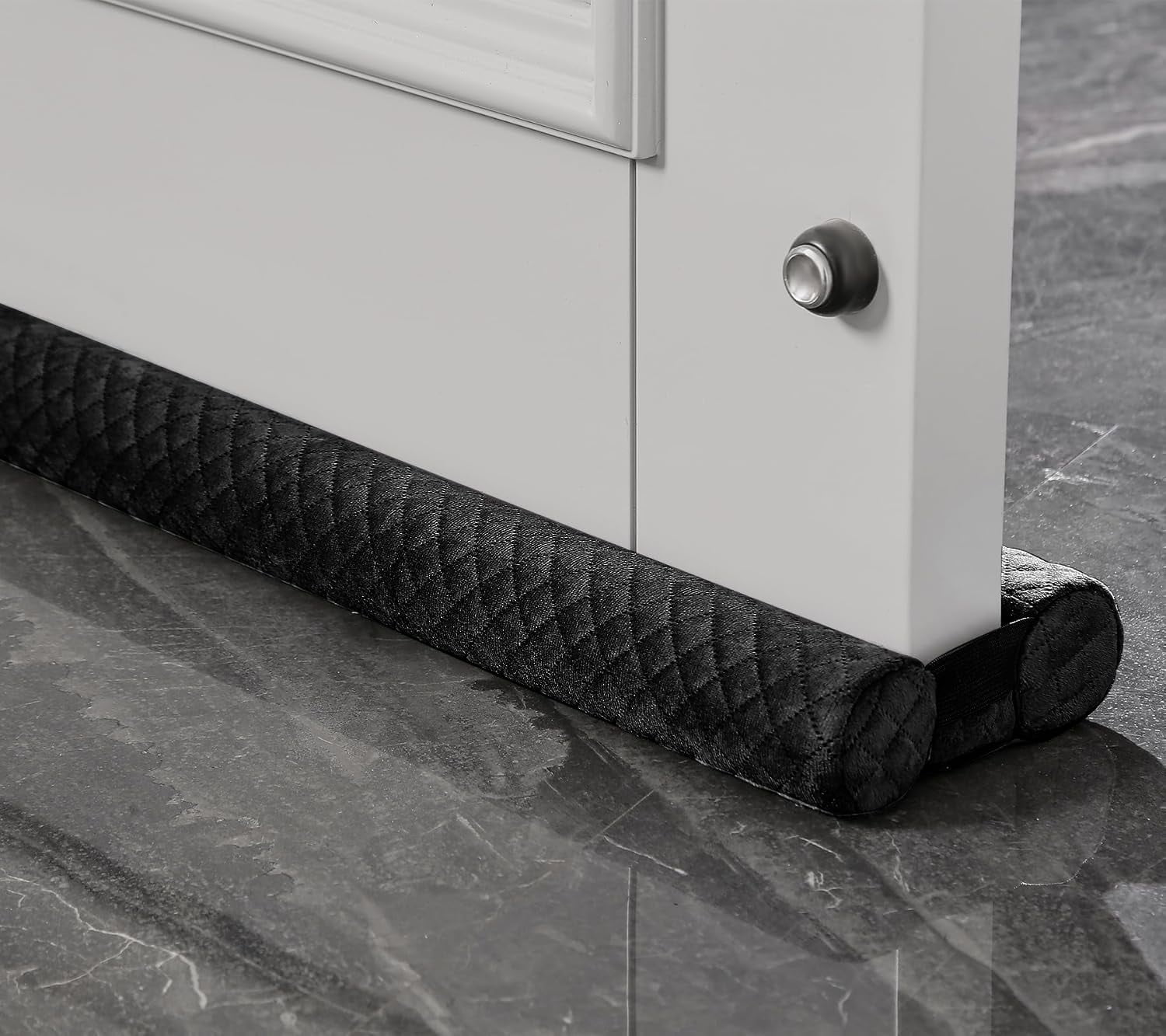 Premium Velvet Door Draft Stopper, 30'' to 36'' Adjustable Gap Filler ...