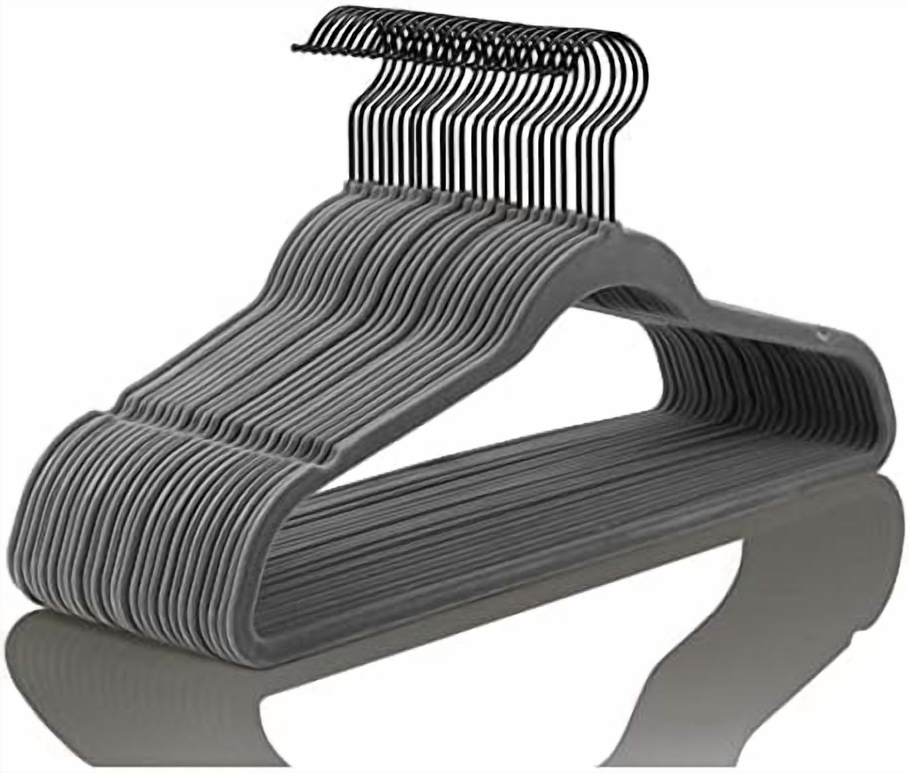 Premium Velvet Hangers (50 Pack) Heavy Duty - Non Slip Felt Hangers ...