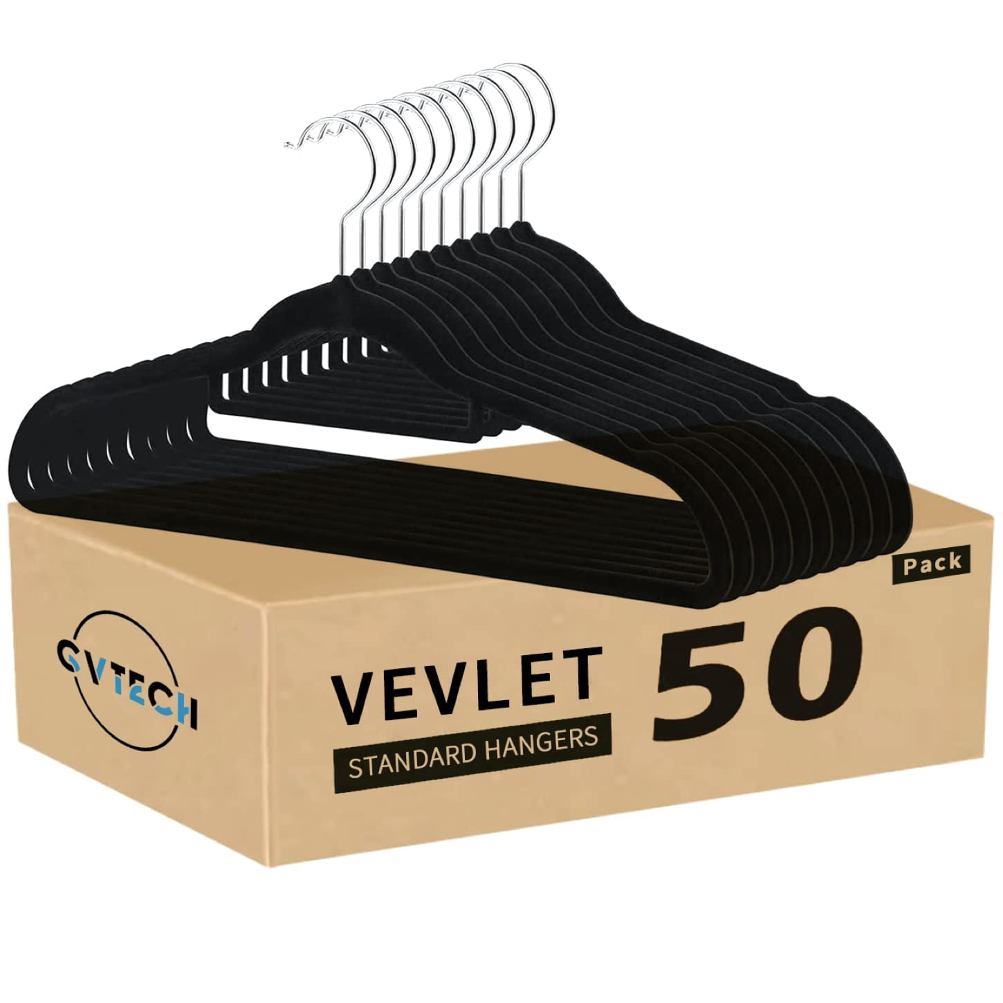 Premium Velvet Hangers 50 Pack Non Slip Closet Organizers with 360 ...