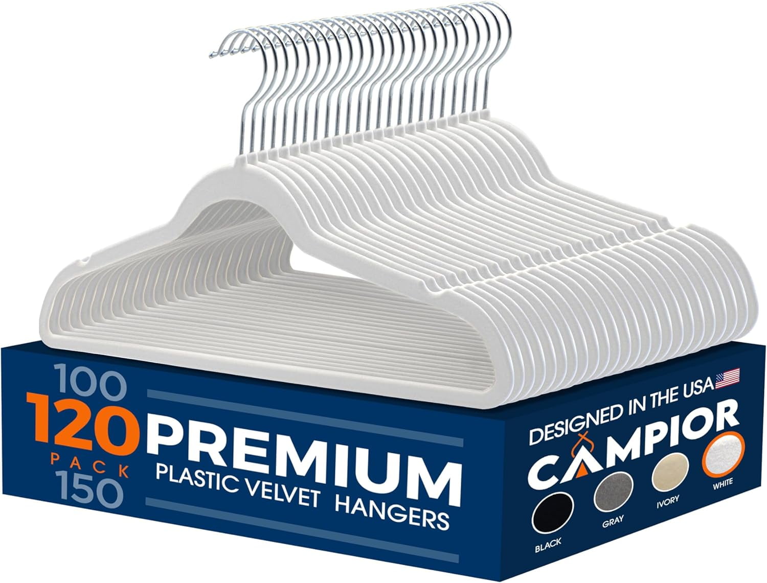 Premium Velvet Non-Slip Hangers for Clothes - Heavy Duty Coat Hanger ...