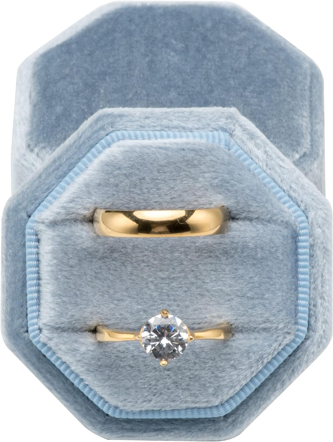 Premium Velvet Ring Box for Proposal Engagement Wedding Ceremony ...
