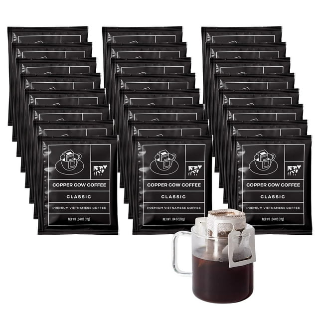 Premium Vietnamese Coffee: Single-Serve Black Coffees (includes: 24 ...