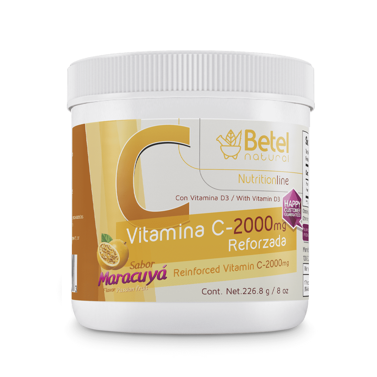 Premium Vitamin C 2000 mg Plus Vitamin D Powder by Betel Natural ...