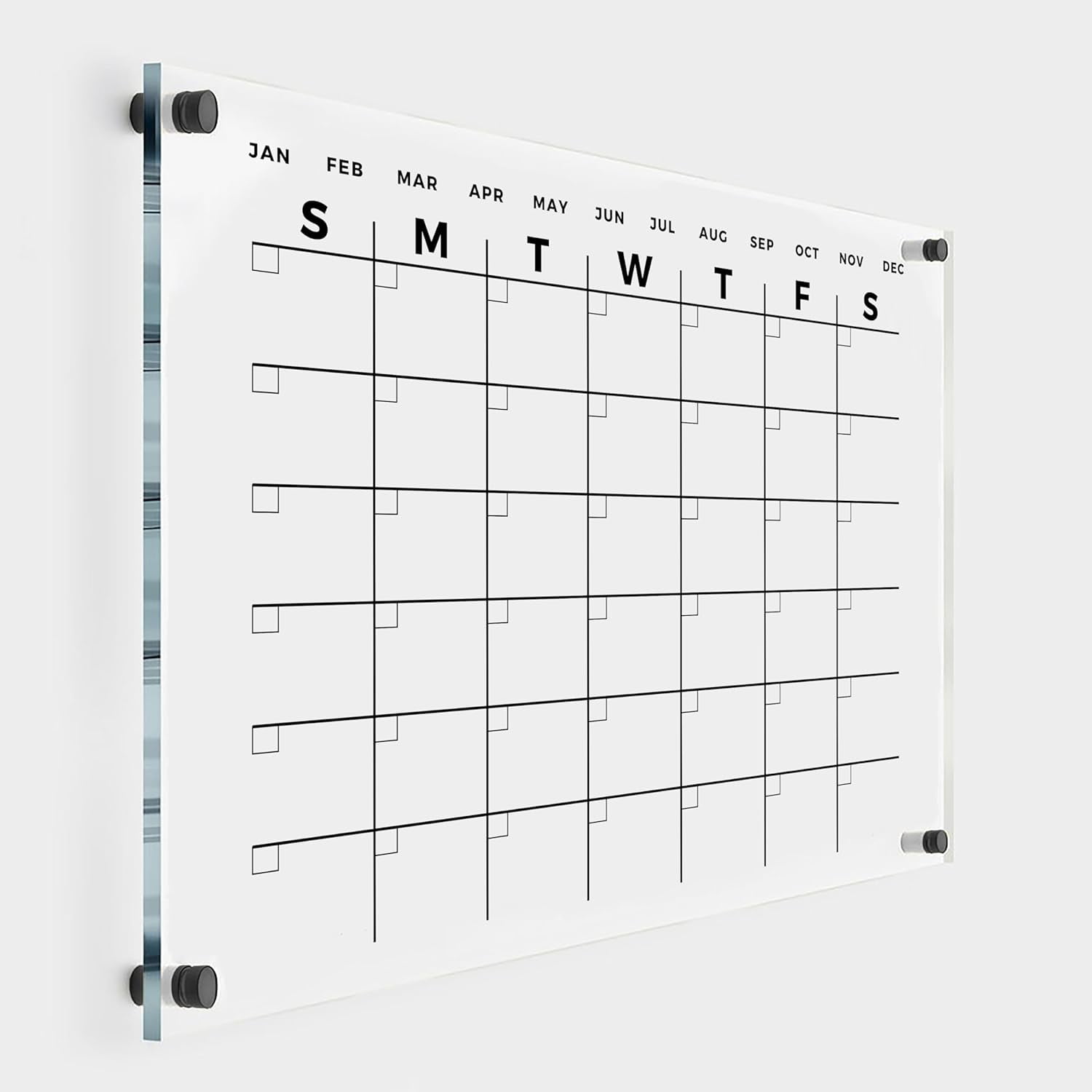 Premium Wall Acrylic Calendar - Dry Erase Board - Reusable Board for ...