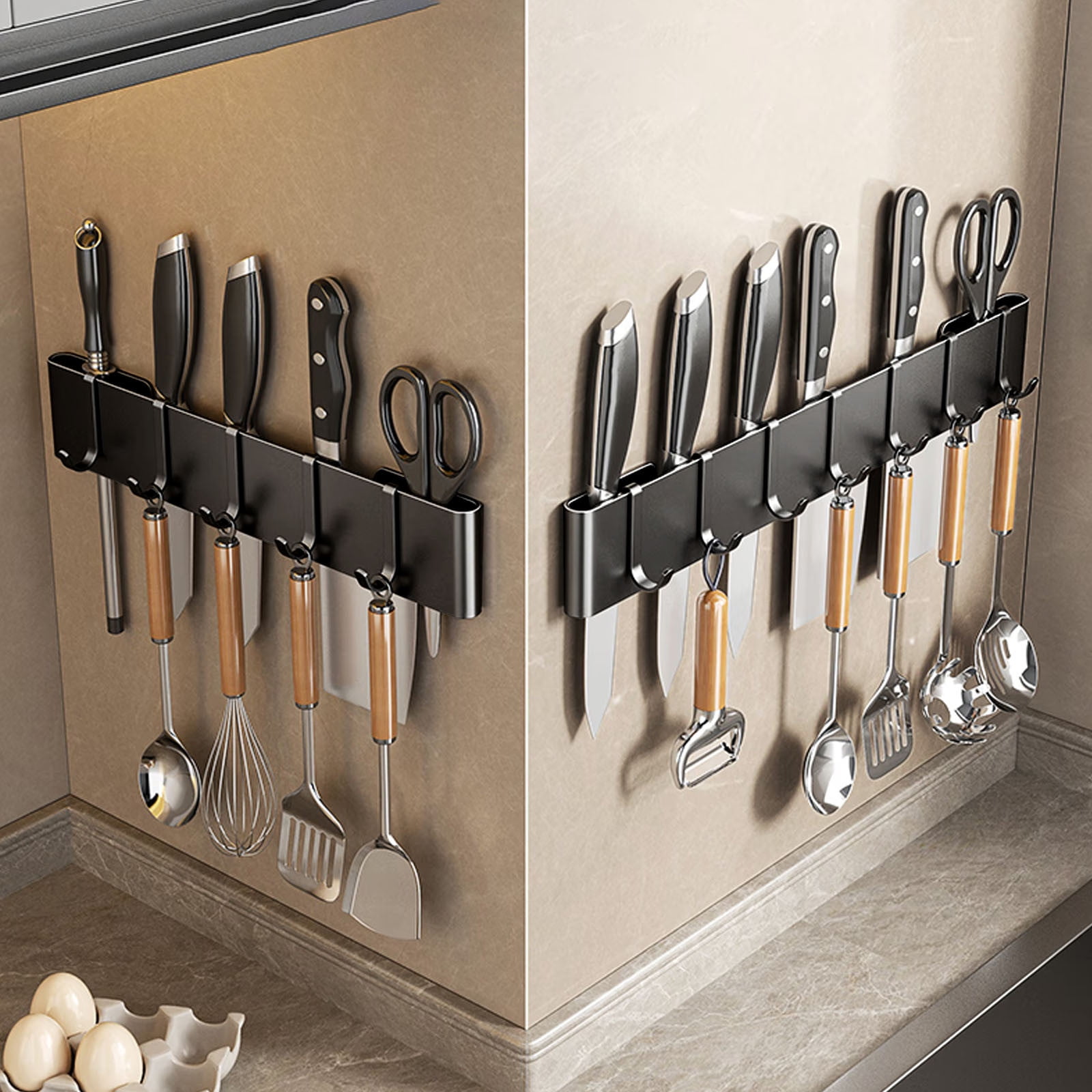 Premium Wall-Mounted Kitchen Organizer - Multi-Functional Knife ...