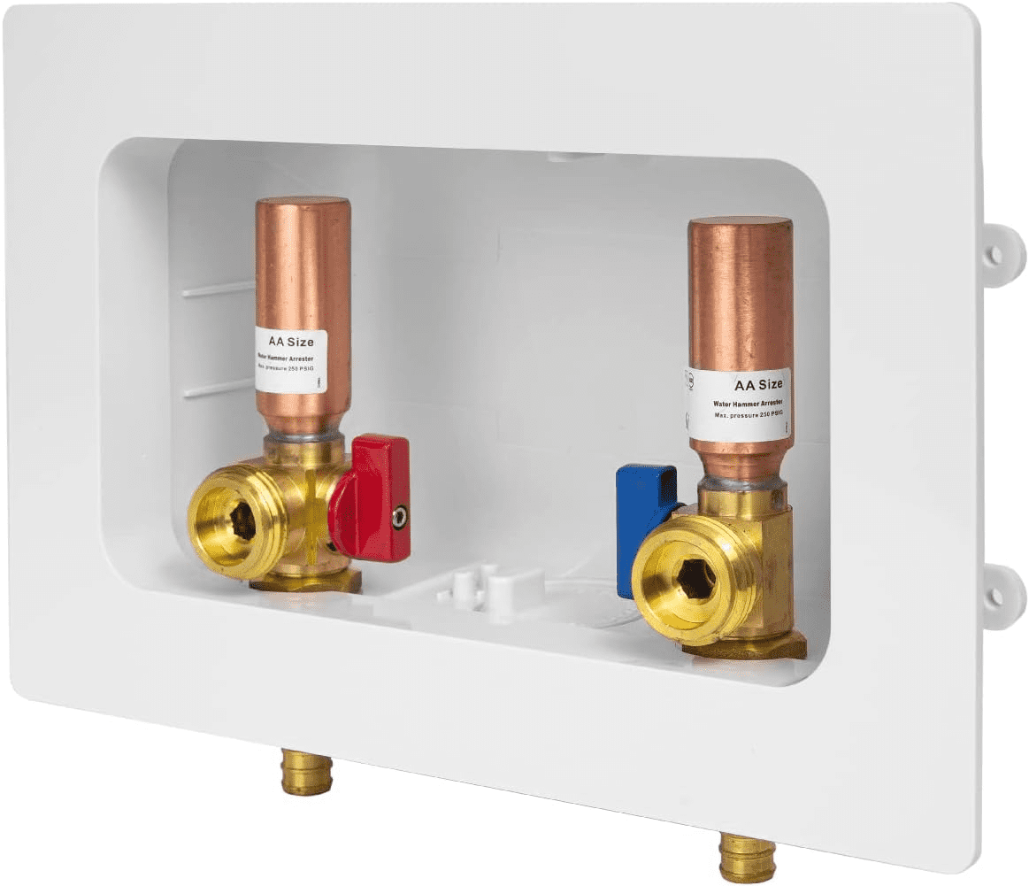 Premium Washing Machine (Laundry) Outlet Box, 1/2-Inch Crimp Pex ...