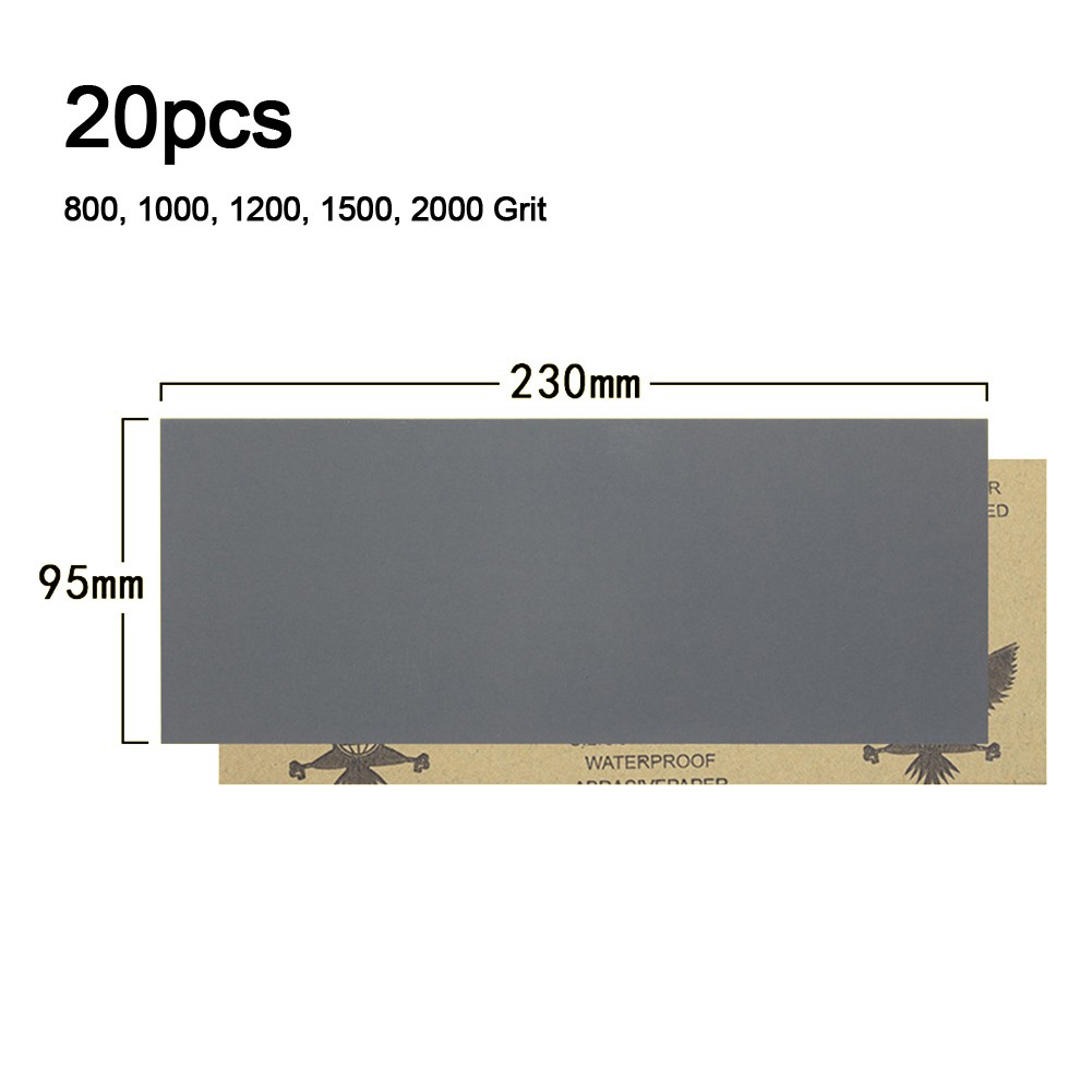 Premium Water Dry Sandpaper Set 20Pcs Silicon Carbide Wide Range Of ...