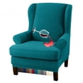 Premium Water Repellent Wingback Chair Cover 2-Piece High Stretch ...