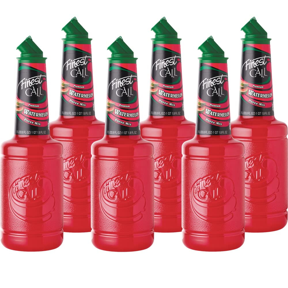 Premium Watermelon Fruit Puree Drink Mix, 1 Liter Bottle (33.8 Fl Oz ...