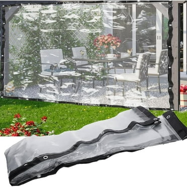 Miumaeov 8*16FT Commercial Waterproof PVC Clear Awning Canopy Curtain ...