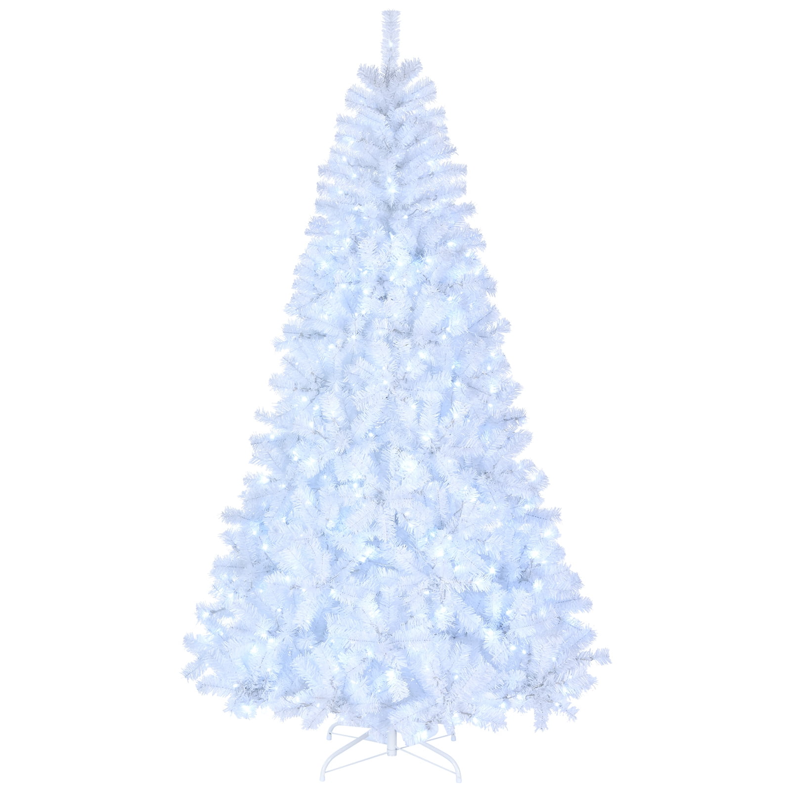 Premium White Artificial Christmas Tree | White Color - 7 Ft | Pre-lit ...