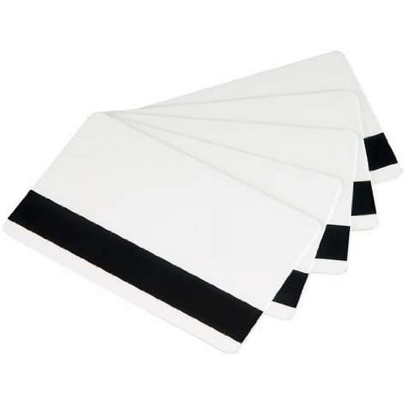 Premium White Blank CR80 30 Mil PVC Cards with High Coercivity Mag Stripe- 500 per Pack IDZ ...