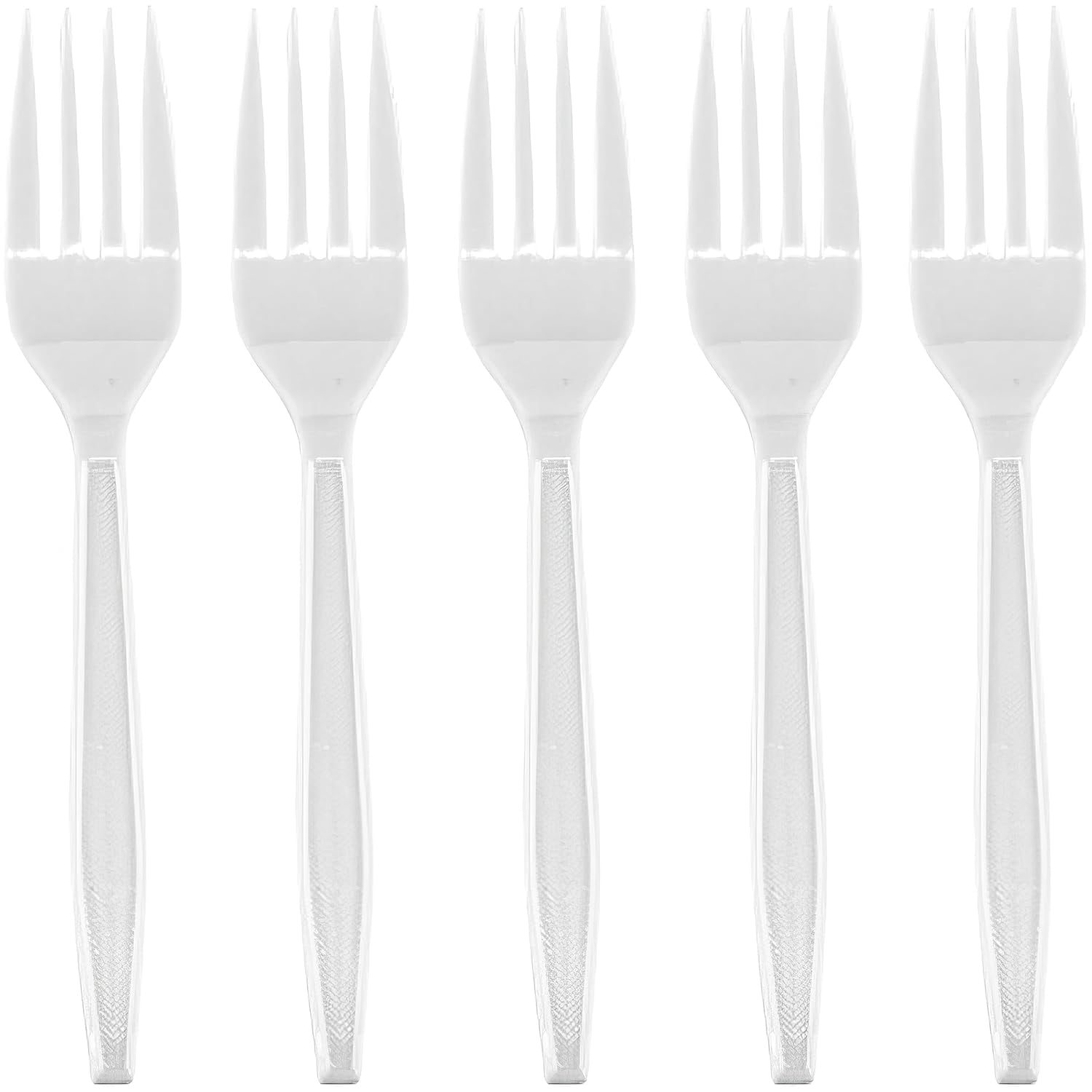 Premium White Plastic Forks Disposable, (100 Ct) Heavy Duty Forks ...