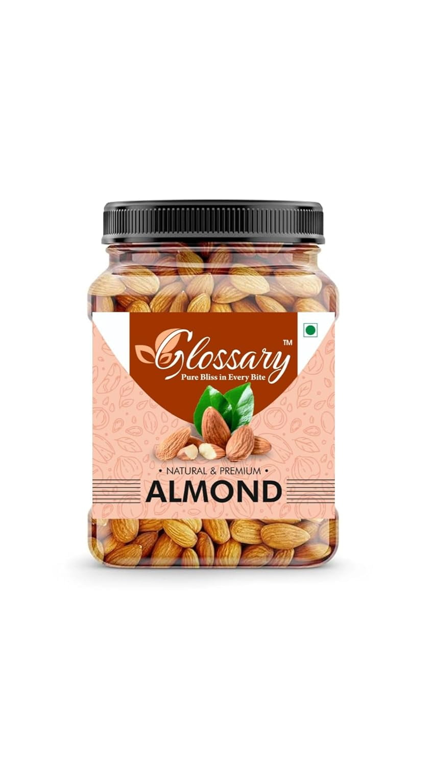 Premium Whole California Almonds By Glossary 250gm, | Rich In Protein ...