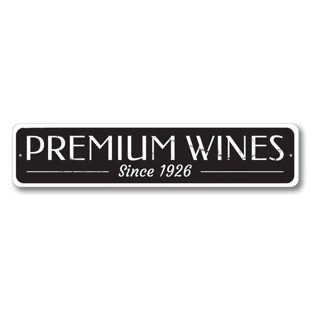 Premium Wines Sign, Since Established Date Bar Sign, Custom Home Bar ...