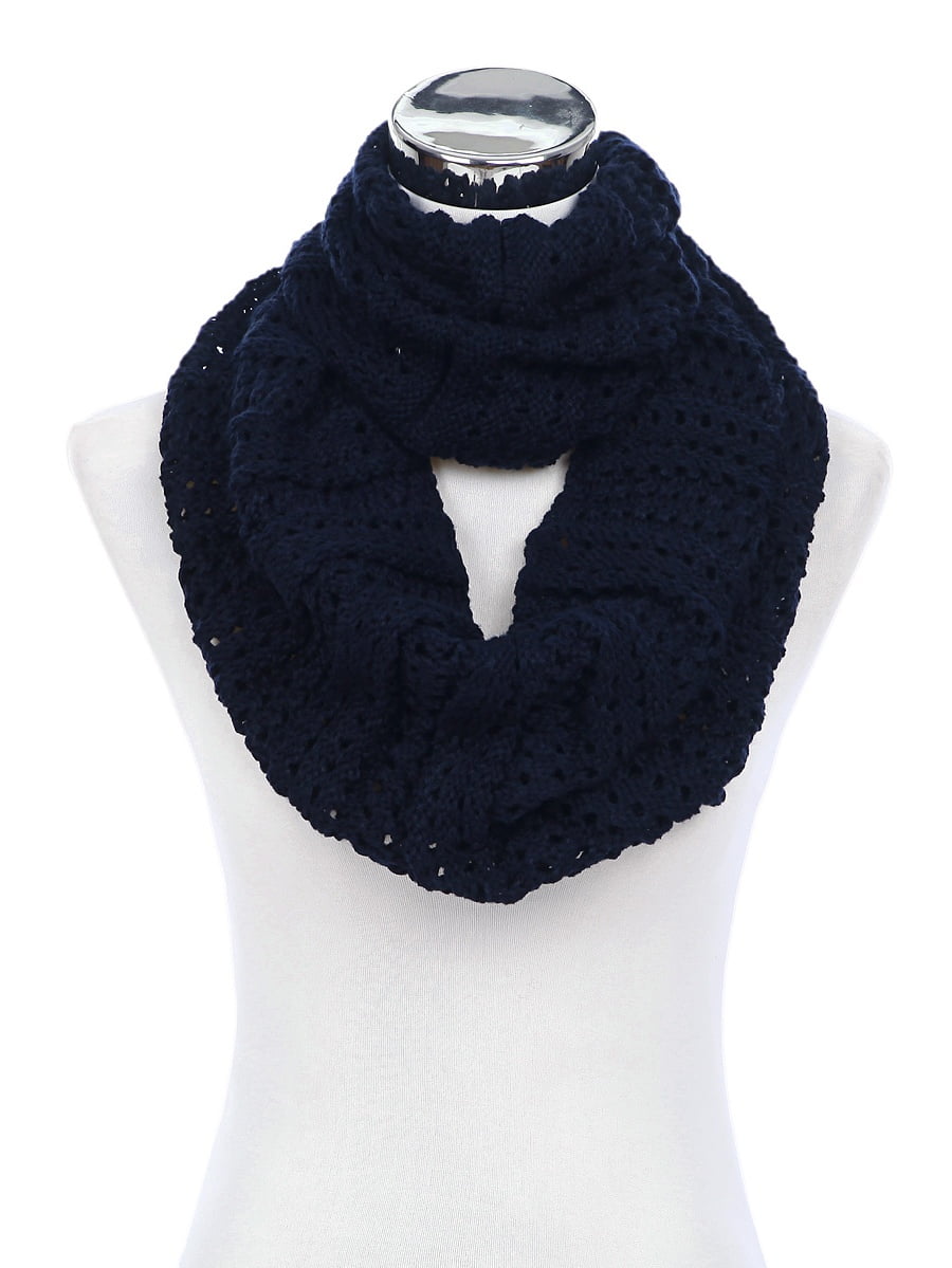 Premium Winter Mesh Knit Infinity Loop Circle Scarf - Walmart.com