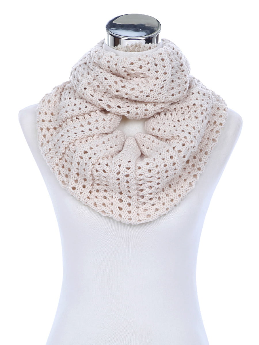 Premium Winter Mesh Knit Infinity Loop Circle Scarf - Walmart.com