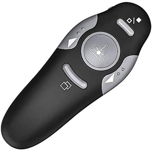 Premium Wireless Presenter RF 2.4GHz - PPT Remote Controller Presentation Control Laser Pointer ...