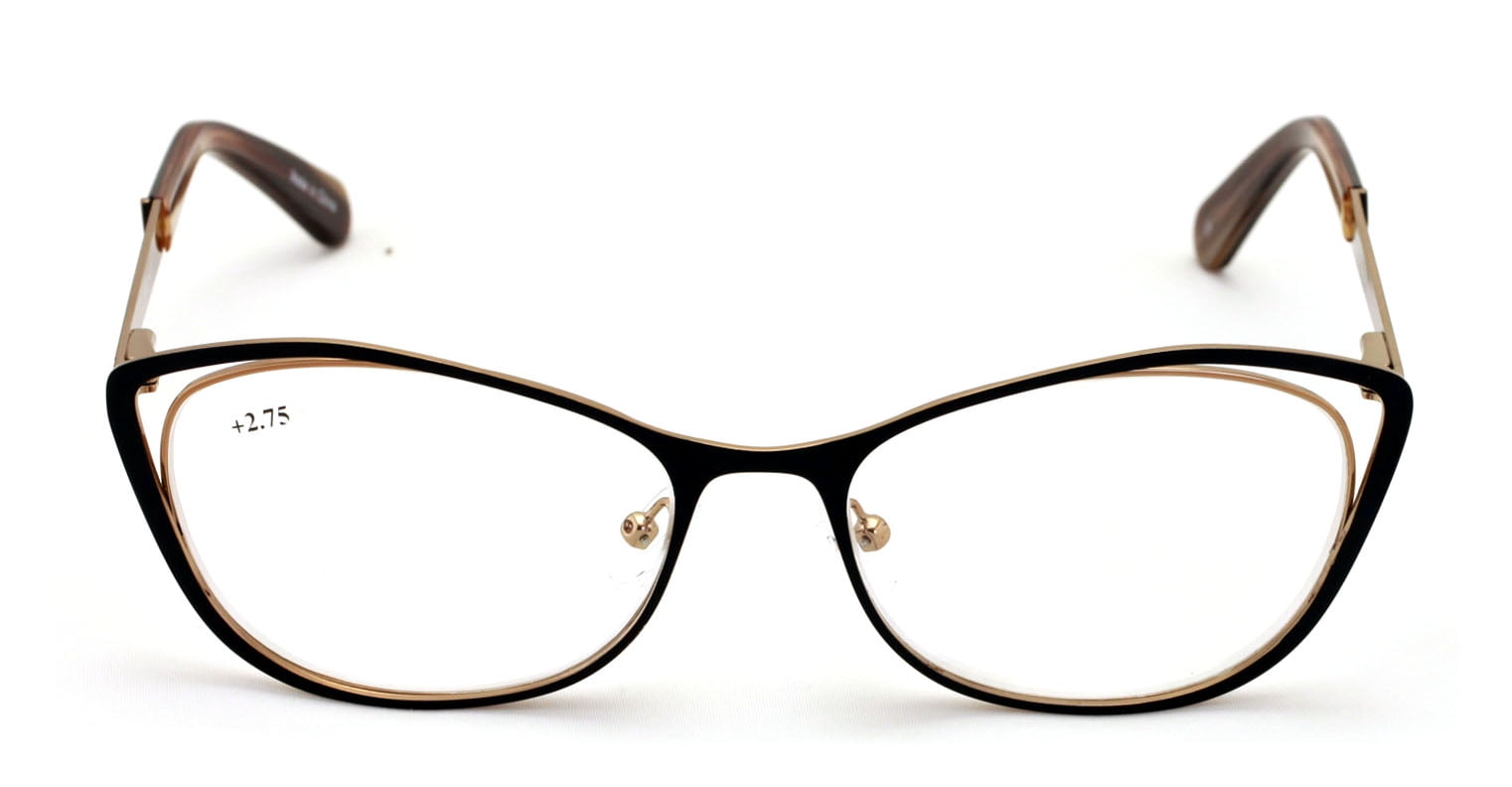 Premium Women Cateye Optical Frame Reading Glasses Fashion Metal