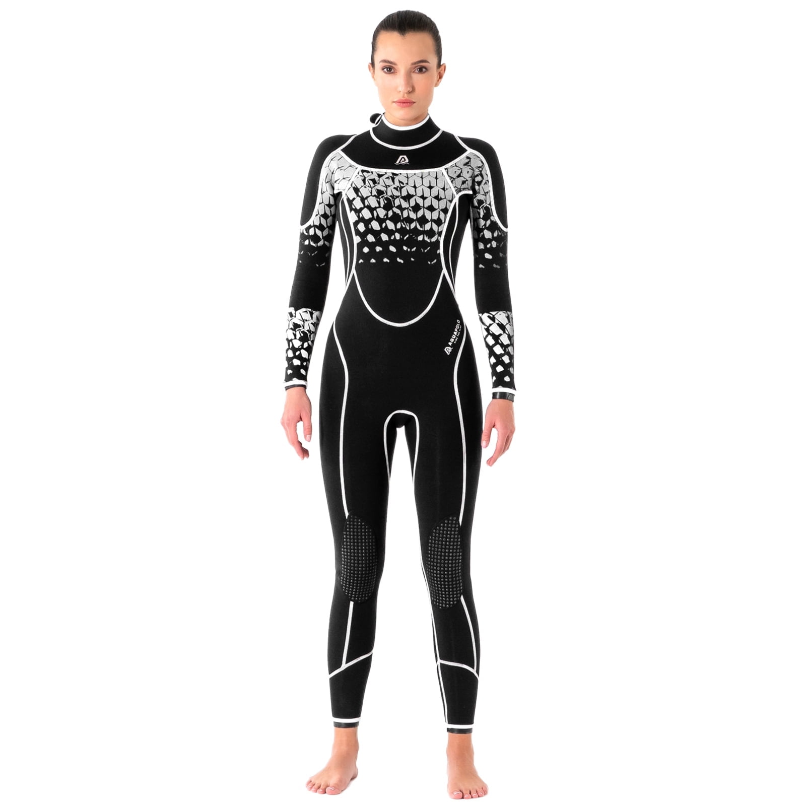 Premium Womens 3mm Wetsuit, Full Body Diving Suit Back Zip Wetsuit for ...