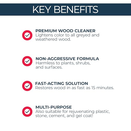 Premium Wood Cleaner, Neutralizer and Color Restorer, Fast-Acting Water ...