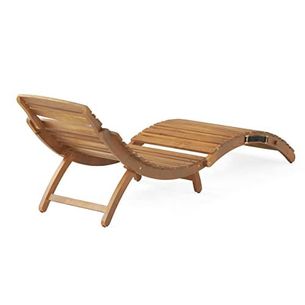 Premium Wood Foldable Chaise Lounge - Outdoor Recliner with Weather ...