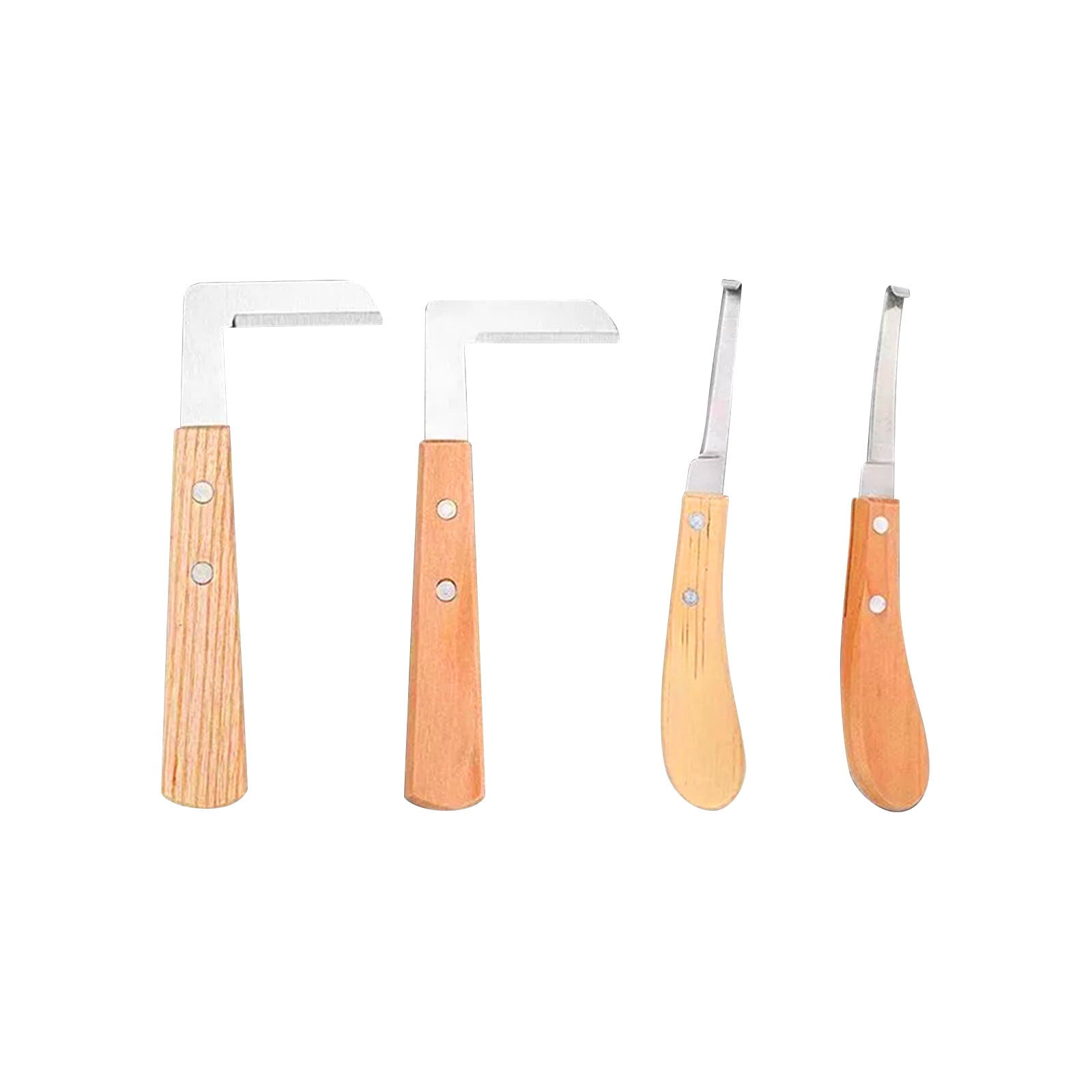 Premium Wood Handle Leather Craft Tool Set, 4-Piece Professional ...