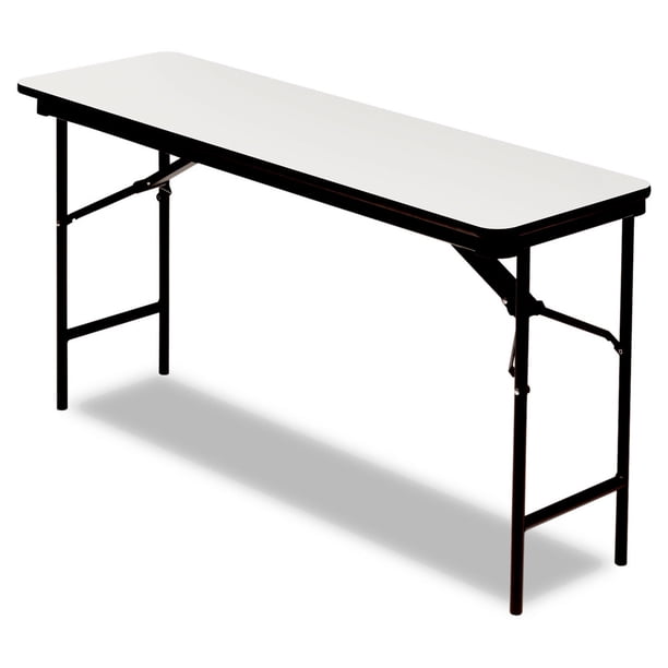 Premium Wood Laminate Folding Table, Rectangular, 60w X 18d X 29h, Gray ...