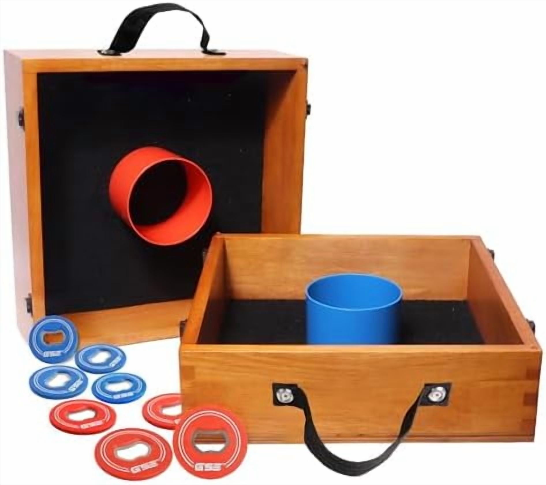 Premium Wood Washer Toss Game Set with 8 Washers with Bottle Opener for ...