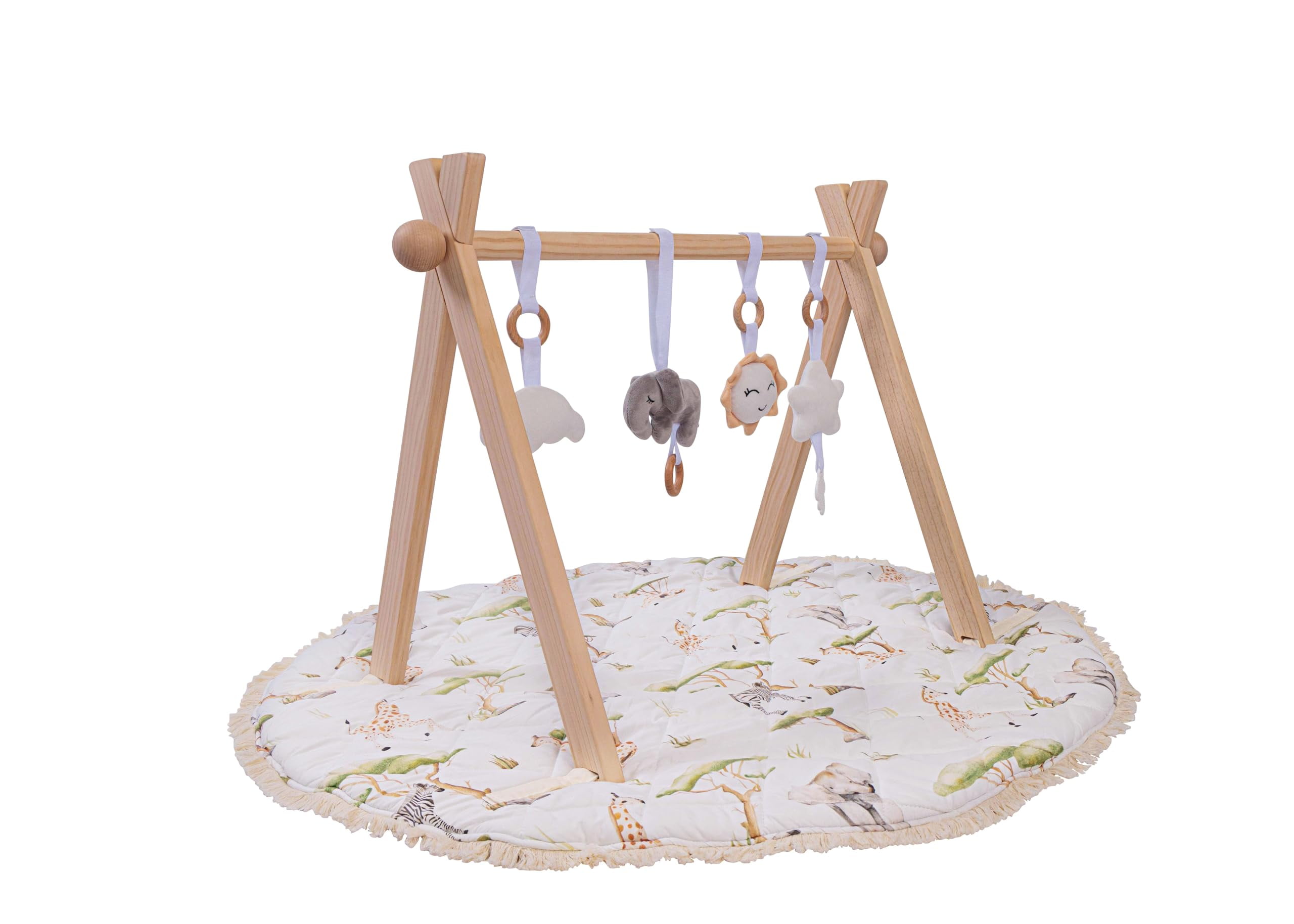 Premium Wooden Baby Gym With Washable Play Mat | Fsc-Certified ...