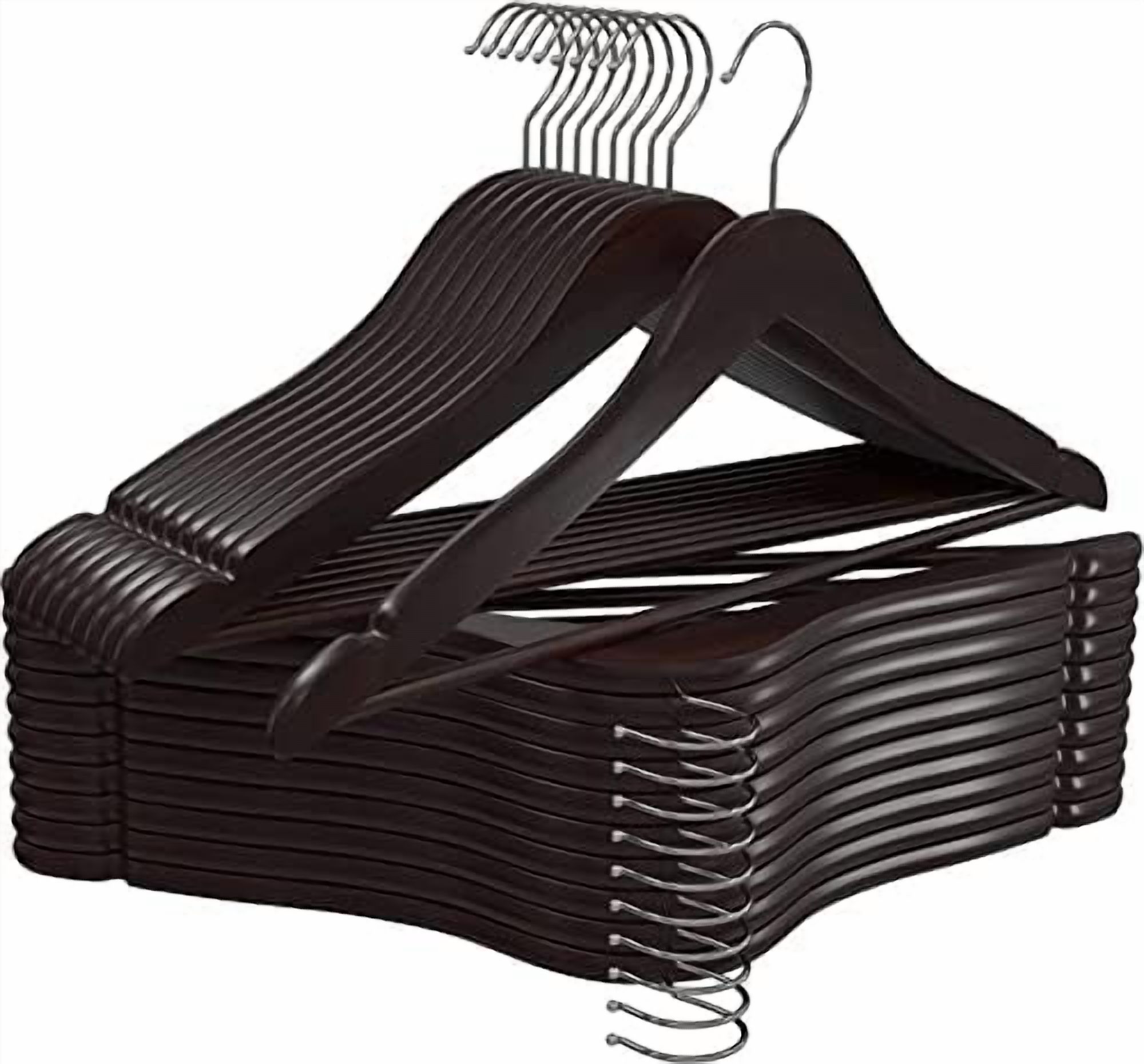 Premium Wooden Hangers 20 Pack - Durable & Slim Coat Hanger - Suit ...