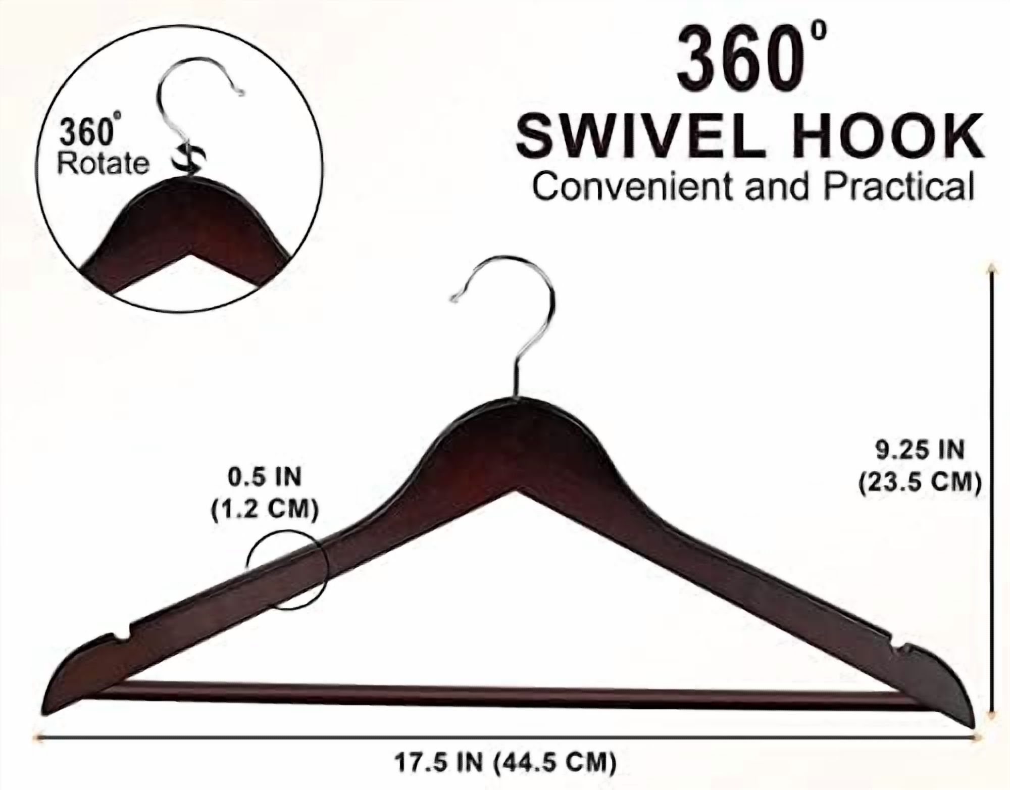 Premium Wooden Hangers 30 Pack - Durable & Slim Coat Hanger - Suit ...