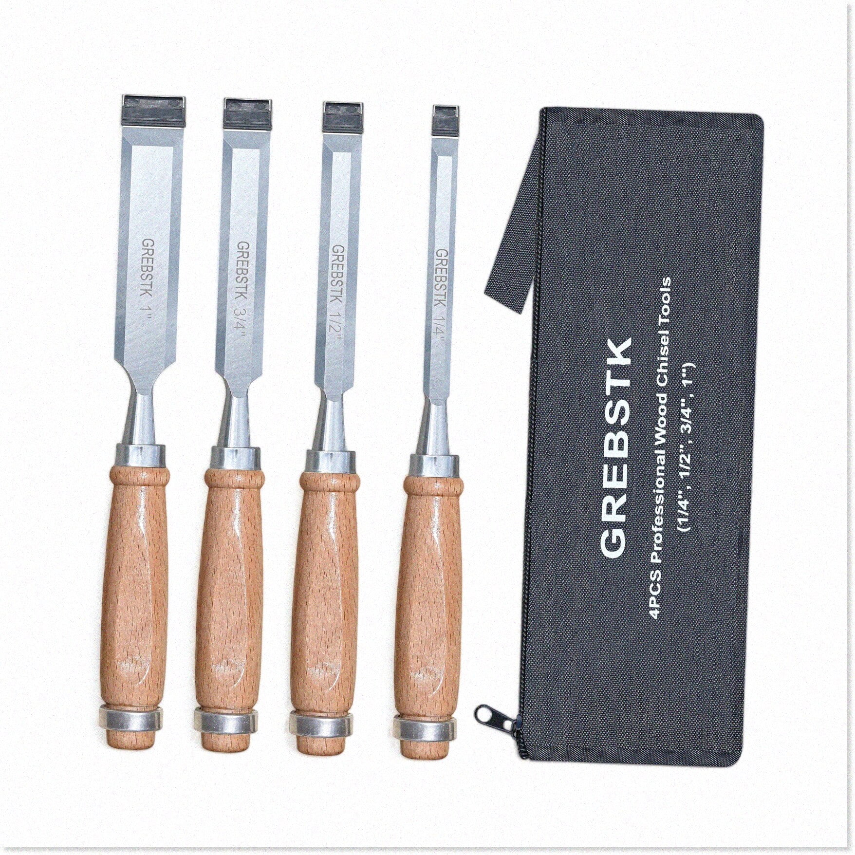 Premium Woodworking Chisel Kit - CR-V Steel Blades, Beechwood Handles ...
