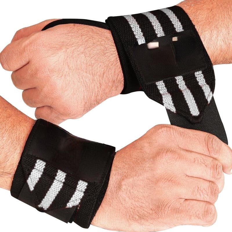 Premium Wrist Wraps for Weightlifting – Heavy Duty Thumb Loop Straps ...