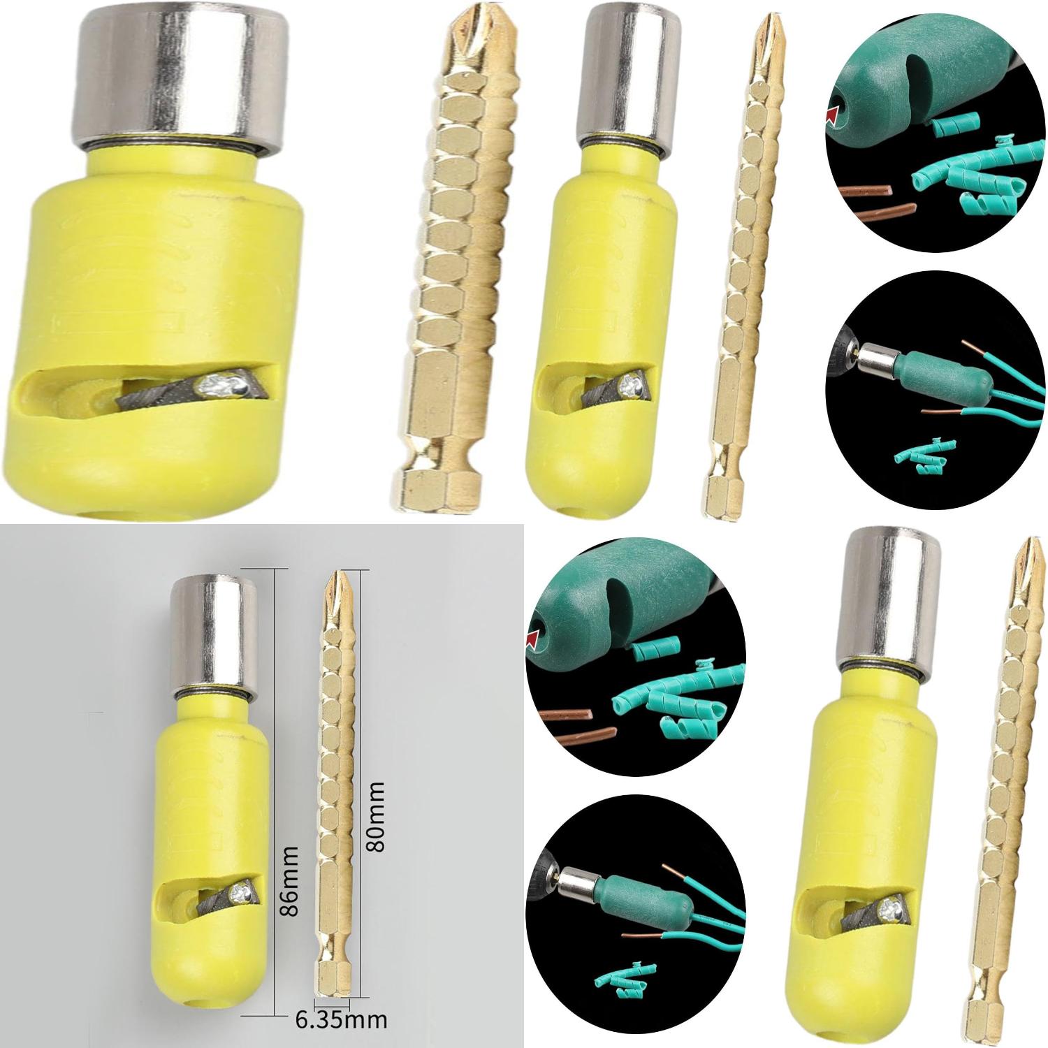 Premium Yellow Wire Stripping Twisting Tool - Precise Electrical Cable ...