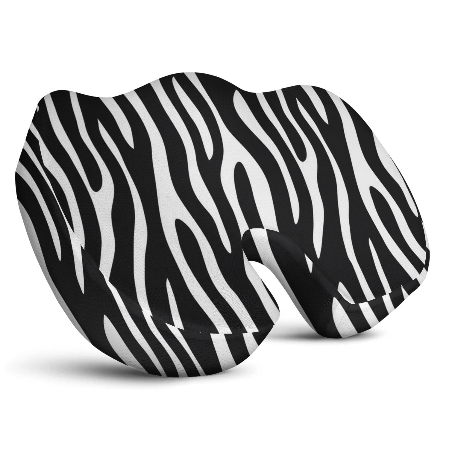Premium Zebra Pattern Memory Foam Seat Cushion Ergonomic Chair Pad for ...