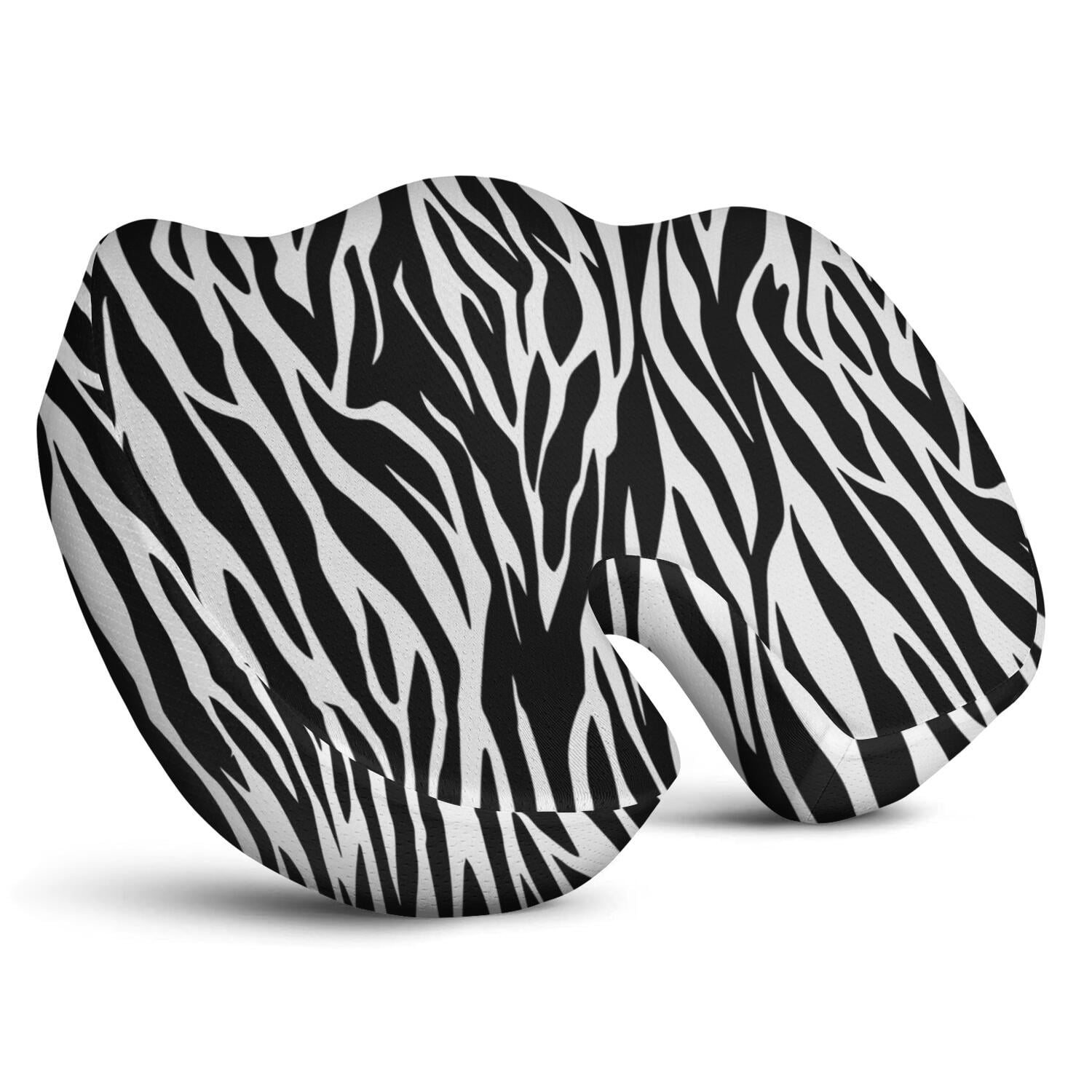 Premium Zebra Pattern Memory Foam Seat Cushion Ergonomic Chair Pad for ...